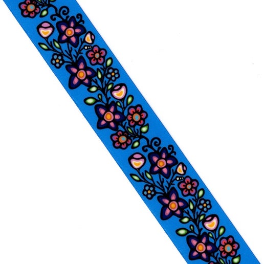 Jackie Traverse Floral Design 1.5" Ribbon - Blue – NativeCoBeadSupply